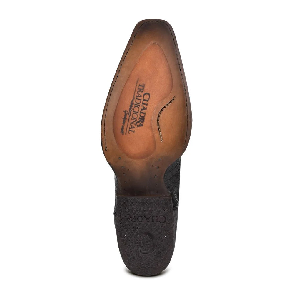 Engraved cayman leather western boots – El Mercadito Boots