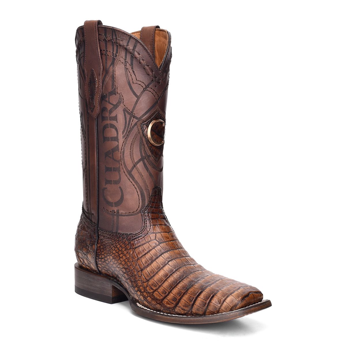Engraved Maple exotic leather cowboy boots – El Mercadito Boots