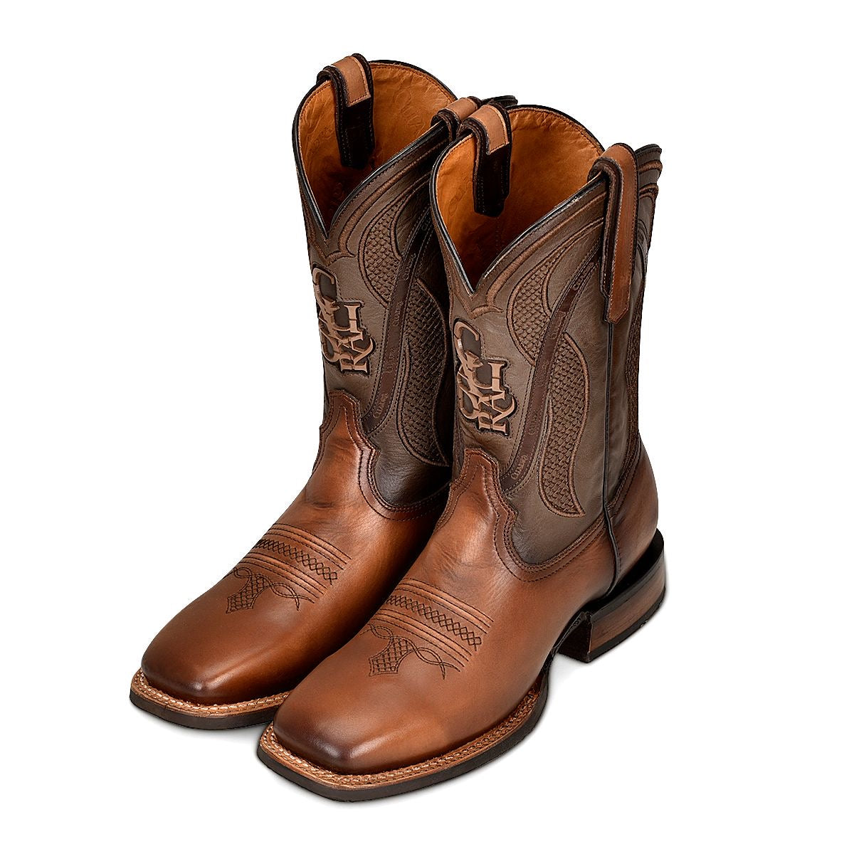 Rodeo cowboy honey brown leather boots – El Mercadito Boots