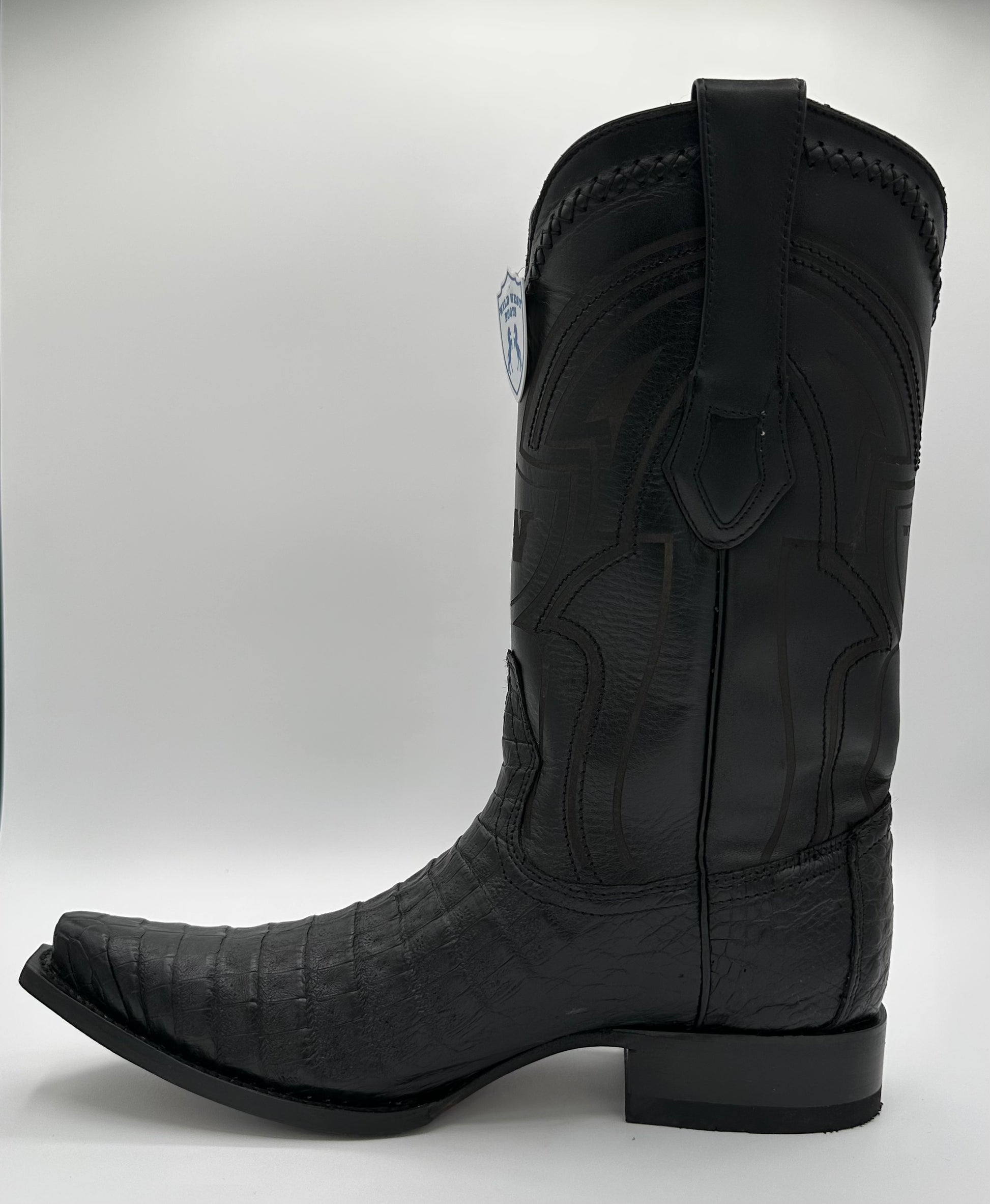 Men’s Caiman Belly Snip Toe – El Mercadito Boots