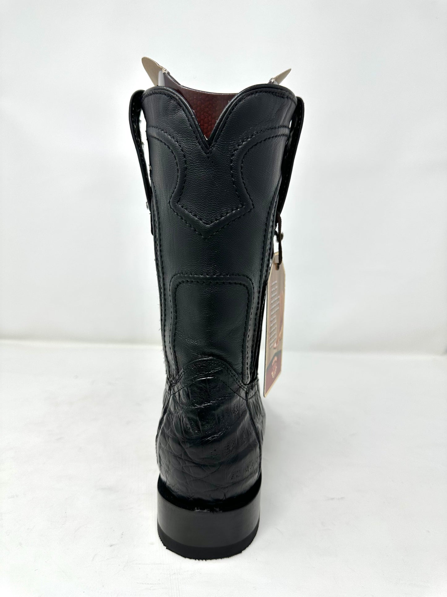 Men’s Roper Black Caiman Boot – El Mercadito Boots